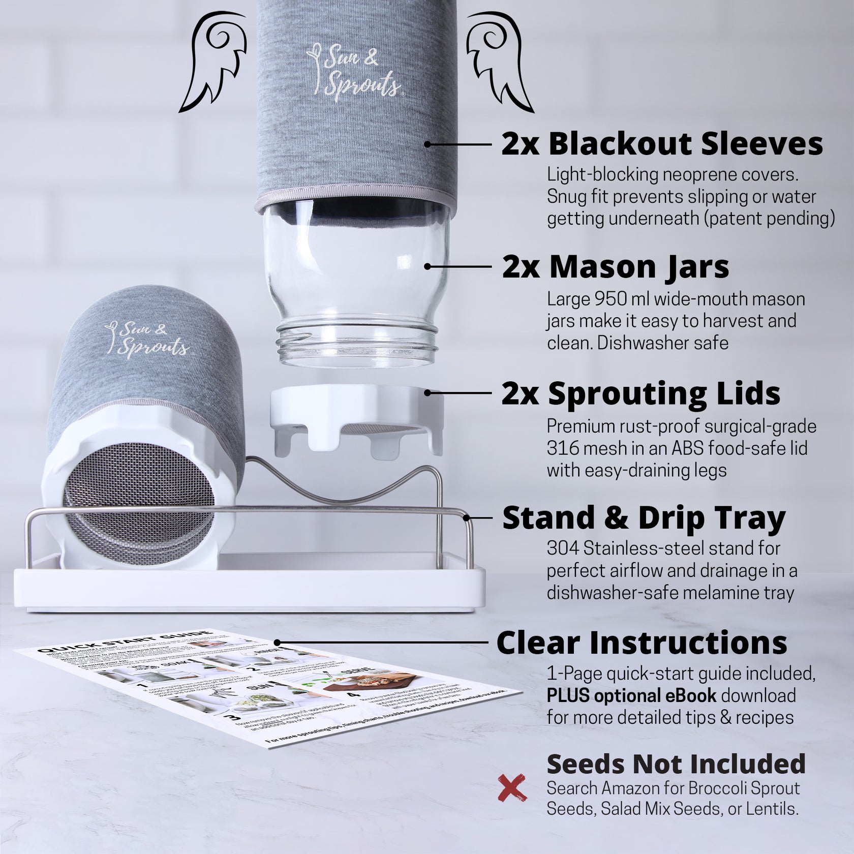 "Perfect sprouts in 5 days. So easy!" – Sun & Sprouts